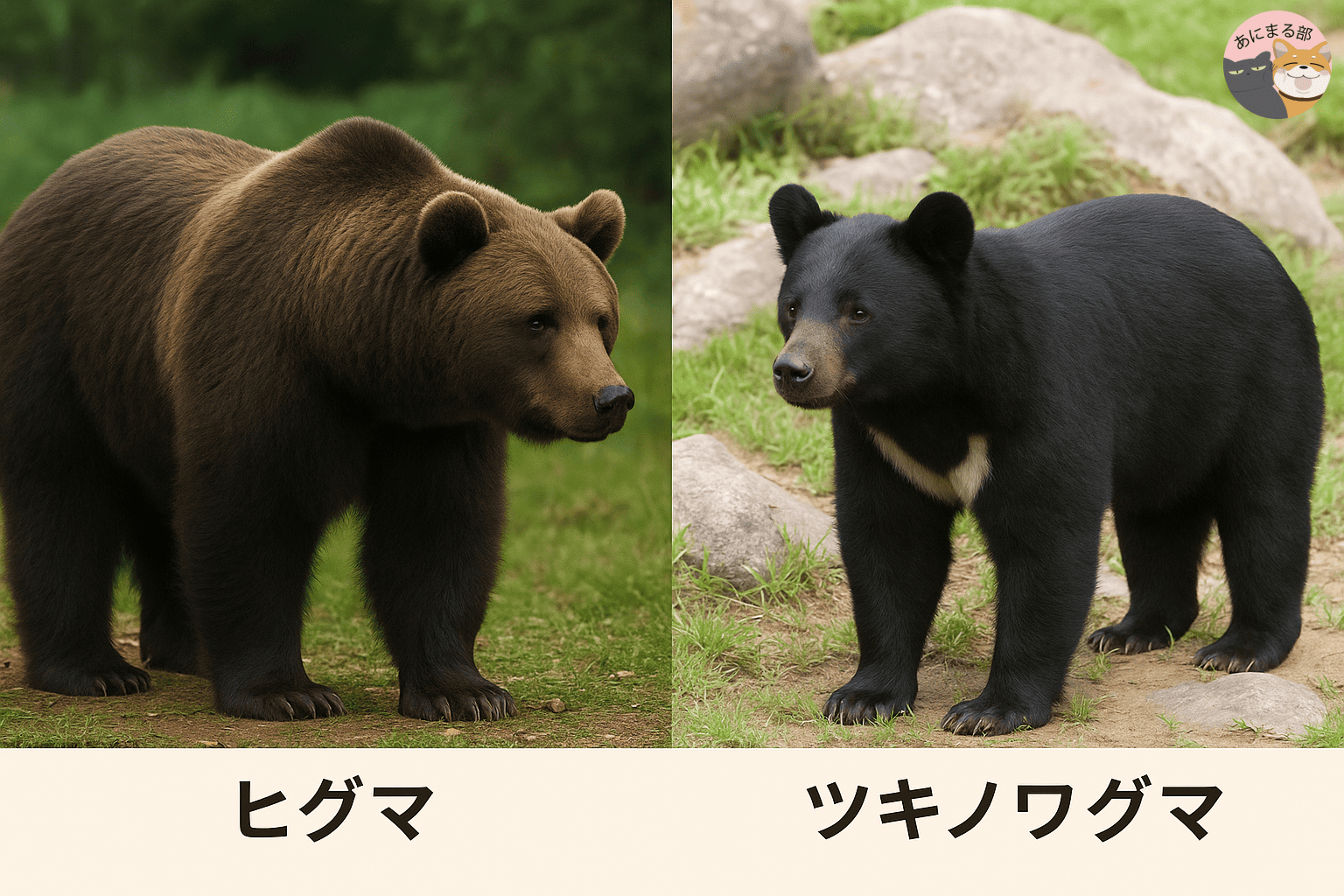 【保存版】日本に生息する熊｜ヒグマとツキノワグマの違いを写真で徹底比較【2025年最新版】 | あにまるまにあ あにまる部